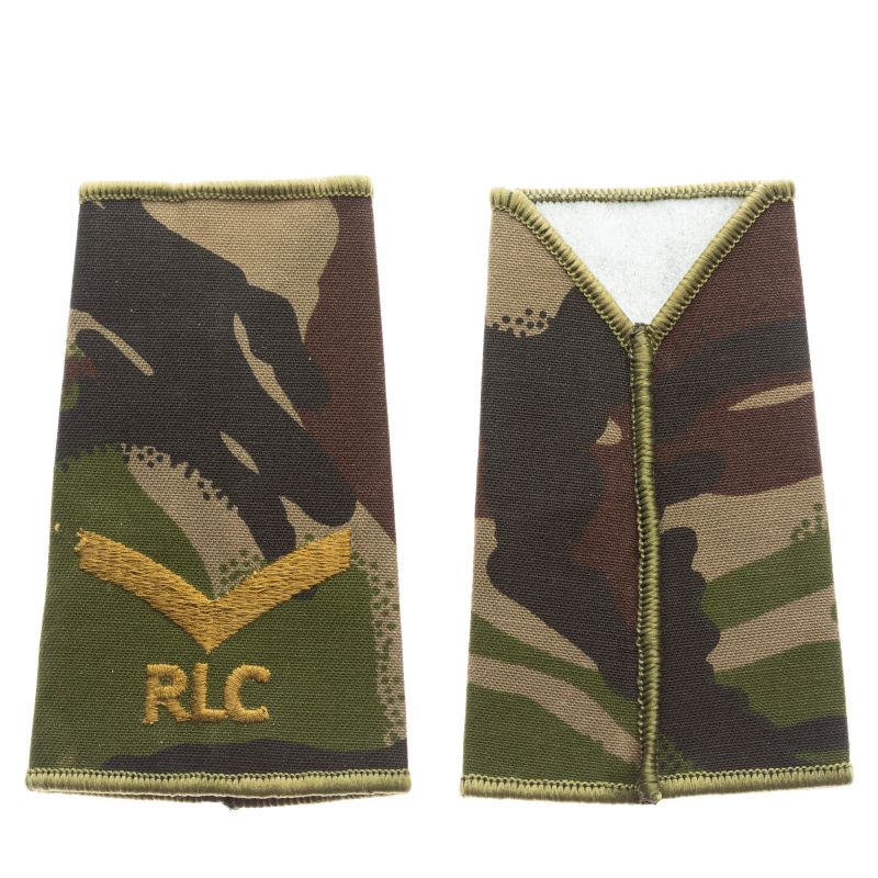 British Army RLC Private Rank Slides Bronze/DPM Pair – Hong Kong MG ...