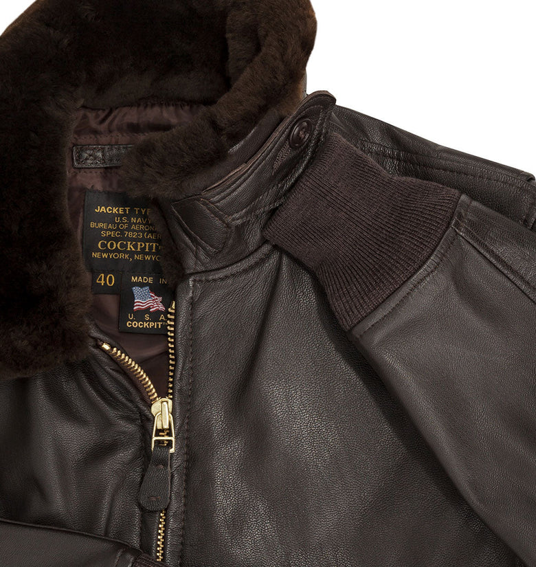 Cockpit USA US Navy Issue Mil-Spec G-1 Goatskin Jacket – Hong Kong MG ...