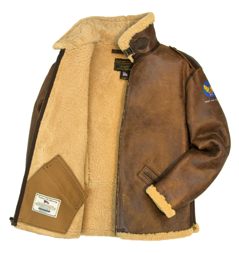 Cockpit USA B-6 Shearling Sheepskin Bomber Jacket – Hong Kong